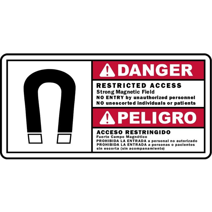 Aluminum MRI Danger Restricted Access Sign – MavenImaging