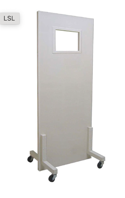 Lead shield, mobile, 36"W 72"H, 10"x12" window – MavenImaging